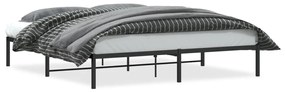 vidaXL Kovový rám postele černý 180 x 200 cm