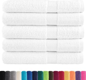 Prémiové ručníky SOLUND 50 ks bílé 100x200 cm 600 g/m² 137143