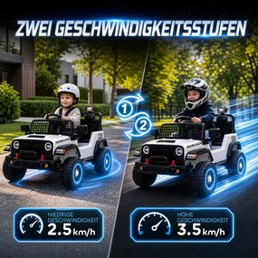 AIYAPLAY dětské elektrické auto 12V, elektrické auto pro děti s dálkovým ovládáním, lithiová baterie, 2 motory, plynulý rozjezd, 4-kolová odpružená k…