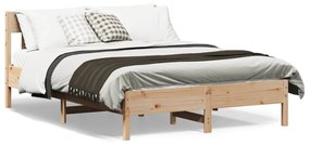 Rám postele s čelem 135 x 190 cm masivní borovice - Default Title