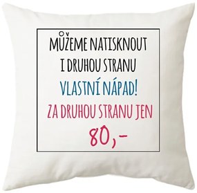 Super plecháček Vtipný polštář s potiskem ninja 40 x 40 cm Oboustranný tisk: ANO