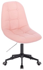 LuxuryForm Židle SAMSON na černé podstavě s kolečky - růžová