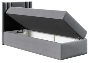 Jednolůžková postel Neresko Mini, Strana: pravá, Rozměr postele: 100x200, Barva:: ekokůže Soft 011 (černá)
