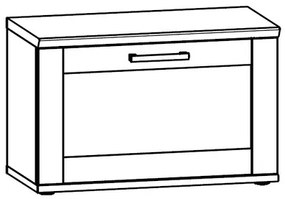 Botník Romance, modřín/dub
