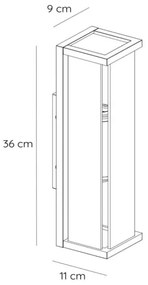 Lucide 27885/02/30 - Venkovní nástěnné svítidlo CLAIRE 2xE27/15W/230V IP54