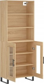 Skříň highboard dub sonoma 69,5 x 34 x 180 cm kompozitní dřevo 3189344