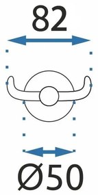 Rea Mist 02, 2-háček na ručníky 332914A, černá matná, REA-06901