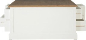 Bílý konferenční stolek v dekoru jedle 90x90 cm Hardwick – Premier Housewares