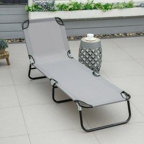 Zahradní lehátko Outsunny s nastavitelným opěradlem lehátko pro kempování ocelové 188 x 56 x 28 cm pro zahradní balkon | Aosom.de