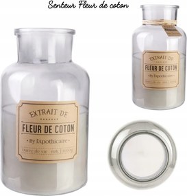 Vintage voňavá svíčka v lahvi Fleur de coton