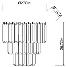 Nástěnné svítidlo MILANO 2xE14/40W/230V zlatá