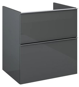 Elita Look, skříňka pro umyvadlo na pultovou desku 60x45x64 cm 2S PDW, antracitová lesklá, ELT-167090