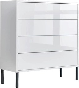 XXXLutz KOMODA, bílá, vysoce lesklá bílá, 79/86/33 cm MID.YOU - Komody na nožičkách - 001067000401