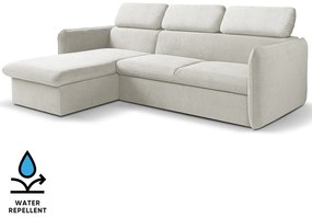 Malá sedací souprava SLIM | 179x235 cm | LEVÁ | 02 šedobílá | rozkládací + úložný prostor
