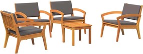 Bistro souprava 5 ks Hnědá Polyester 3328620