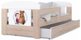 Dětská postel 180 x 80 cm FILIP BOROVICE vzor MEDVÍDEK 2 Rozměry postele: 180x80 cm
