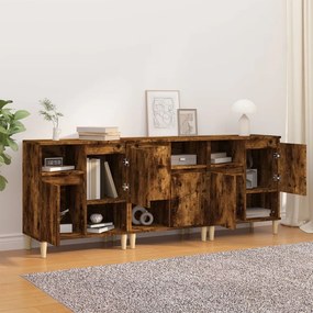 Příborníky 3 ks kouřový dub 60 x 35 x 70 cm kompozitní dřevo 3185740