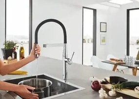 Grohe Essence - Dřezová baterie s flexibilním ramenem s přepínačem chr