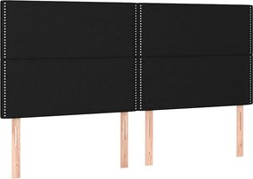 Box spring postel s matrací černá 200x200 cm textil 3137103
