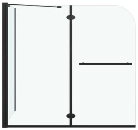 vidaXL Marketos Skládací sprchový kout ESG 120 x 68 x 130 cm černý