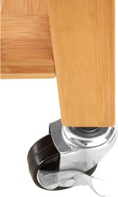 Bambusový servírovací stolek na kolečkách 41x58 cm Harlow – Premier Housewares