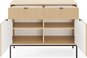 Komoda NOVA dc KSZ104 | s policemi a zásuvkami | 104 cm | dub vicenza/černá