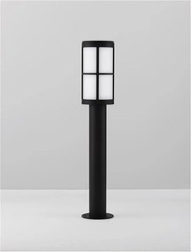 NV 9002860 Venkovní sloupkové svítidlo STONE černý hliník a akryl E27 1x12W 220-240V IP54 bez žárovky - NOVA LUCE