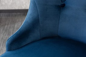 Židle moderní barokní královsky modrý samet se lví hlavou/ 41505