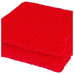DekorTextil Ručník nebo osuška mikrobavlna Argos - červená ROZMĚR: 50 x 100 cm
