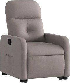 Zvedací polohovací křeslo taupe textil 3206802