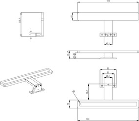 Sapho Miraka LED osvětlení zrcadla 300 x 35 x 120 mm, chrom MR300