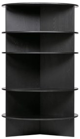 OnaDnes -20% Hoorns Černá jasanová kulatá knihovna Kenyon 168 x 100 cm