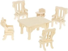 Dřevěná sada nábytku skládací Kruzzel 23542 set pro panenky