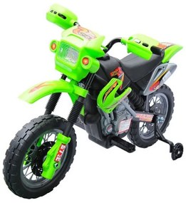 Goleto Dětská elektrická motorka Enduro, zelená