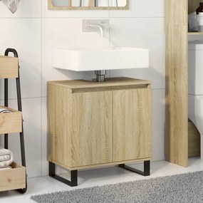Koupelnová Skříňka Dub Sonoma 58 X 33 X 60 Cm Kompozitní Dřevo Taupe