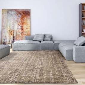 Tribeca Design Kusový koberec Zoom Abstract Beige Rozměry: 240x340 cm