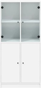 Highboard s dvířky bílý 68 x 37 x 142 cm kompozitní dřevo 3295864