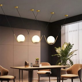 Toolight - Stropní kovové svítidlo, bílá-zlatá, OSW-08321