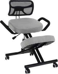 Ergonomická kľakačka, šedohnědá taupe / černá, RUFUS