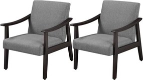 Sada 2 ks – Křeslo Yaheetech – tmavě šedá, polyester (257041935185)