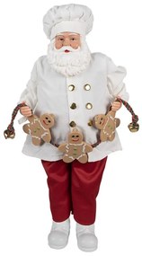 Vánoční dekorace Santa cukrář s perníčky - 27*13*50 cm