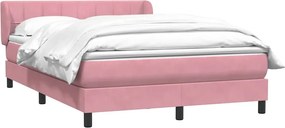 Box spring postel s matrací růžová 160x210 cm samet 3317534