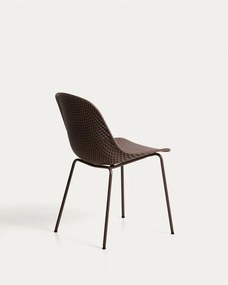 Hnědá kovová zahradní židle Quinby – Kave Home