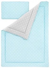 Souprava polštář a přikrývka 100x135 - Lovely Dots Mint / Grey 1414