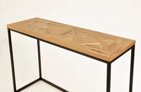 Konzolový stolek Indus 116 cm z masivu dub přírodní/grafit