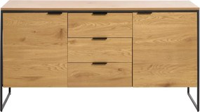 Komoda v dekoru dubu v přírodní barvě 155x81x45 cm Cesura – Unique Furniture