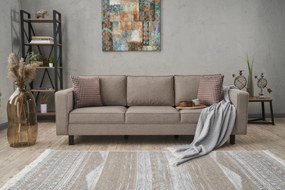 Atelier del Sofa 3-místná pohovka Kale Linen - Cream, Krémová