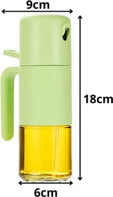 Verk Group Rozprašovač na olej, olivový olej a ocet – sprejový dávkovač 210 ml, skleněný rozprašovač