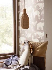 ferm LIVING Dětský dekorativní polštářek Sleepy Horse, krémová barva, textil