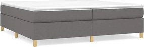 Box spring postel s matrací tmavě šedá 200x200 cm textil 3144547